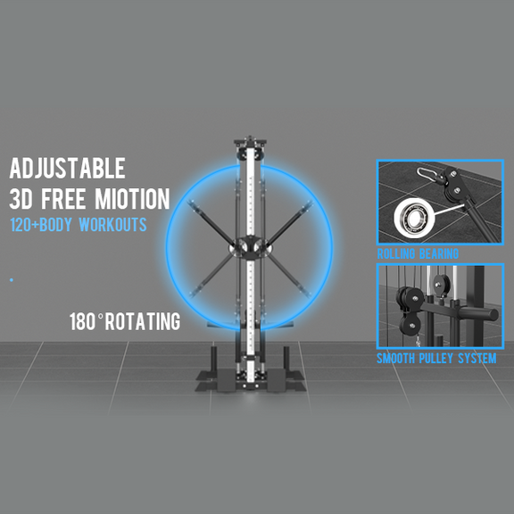 EONFIT® E1 Wall Mounted Cable Machine With Rotation Arms – Eonfit Fitness