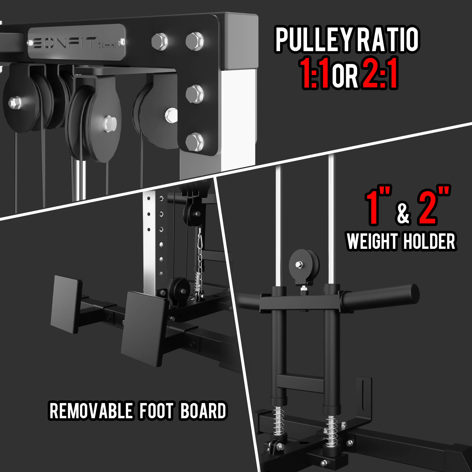EONFIT® E1 Wall Mounted Cable Machine With Rotation Arms – Eonfit Fitness