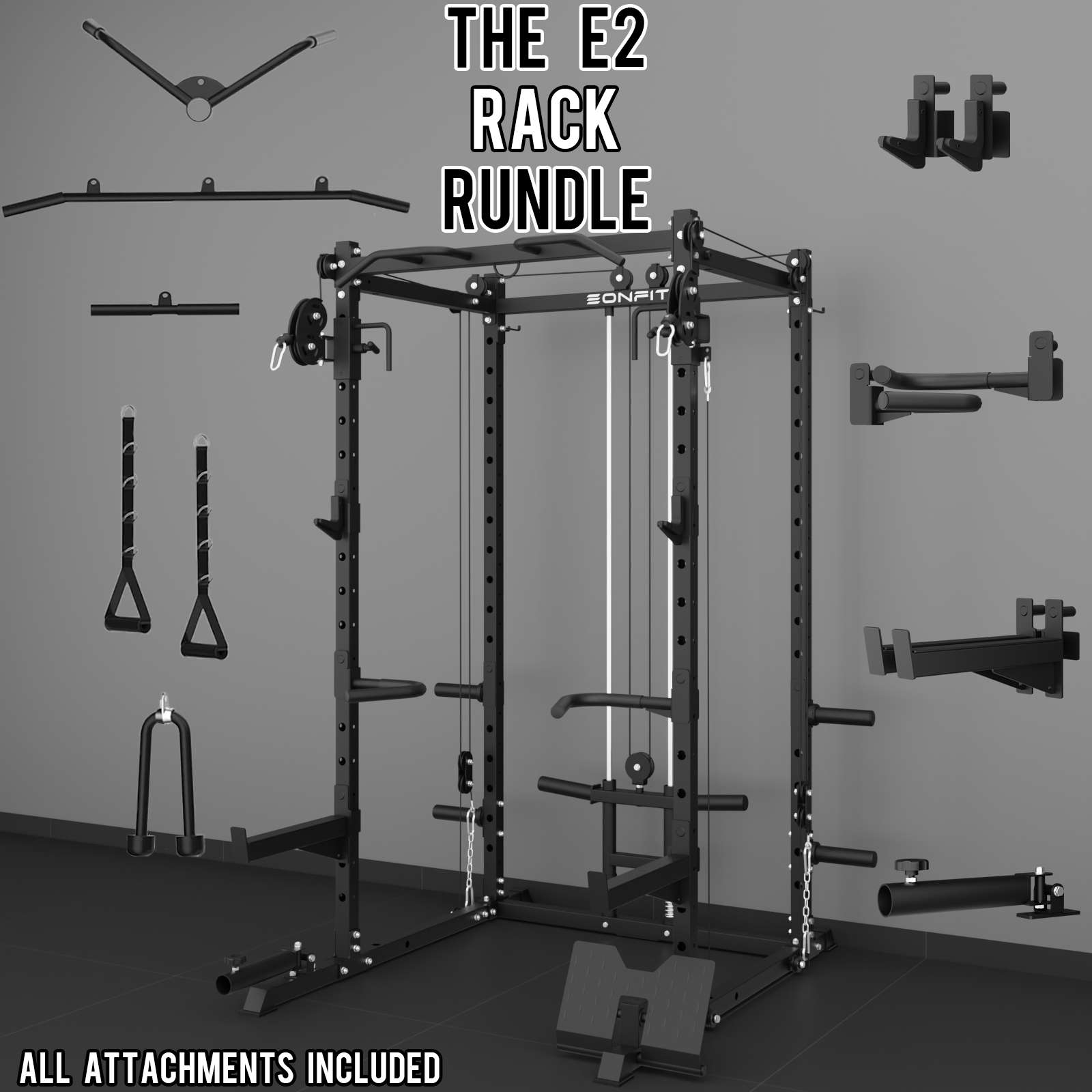 EonfitOmni® E2 2.0 Power Rack for Home Gym Equipment – Eonfit Fitness